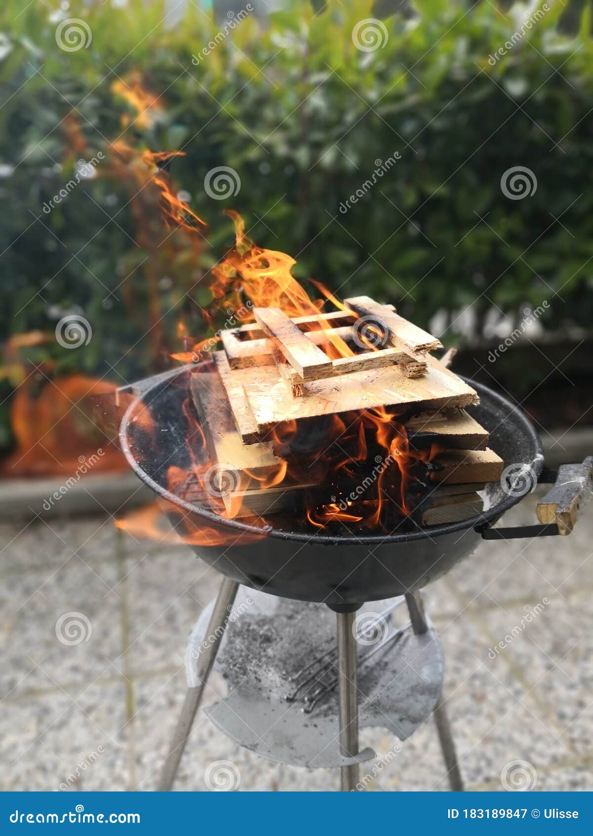 Fire and barbeque stock image. Image of meal, fire, grilled - 183189847
