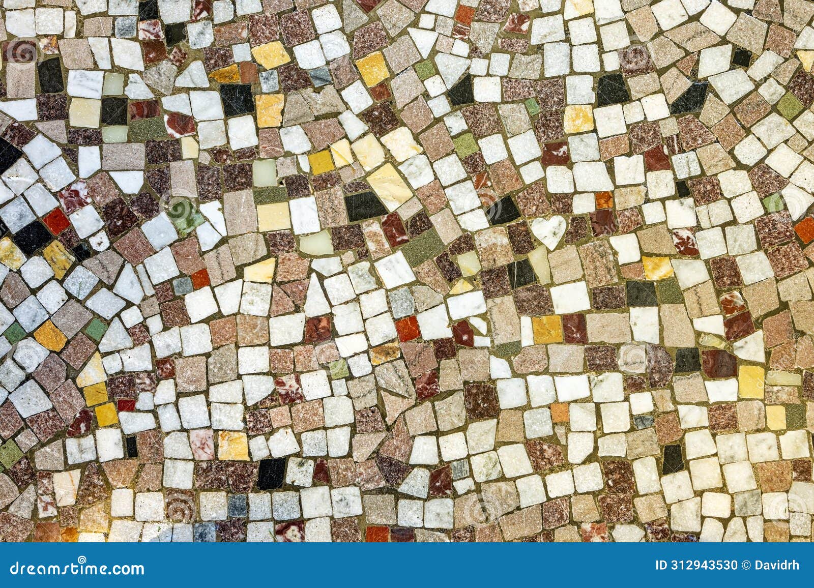 Detail of a Floor with Irregular Patterns of Colorful Ceramic Tiles ...