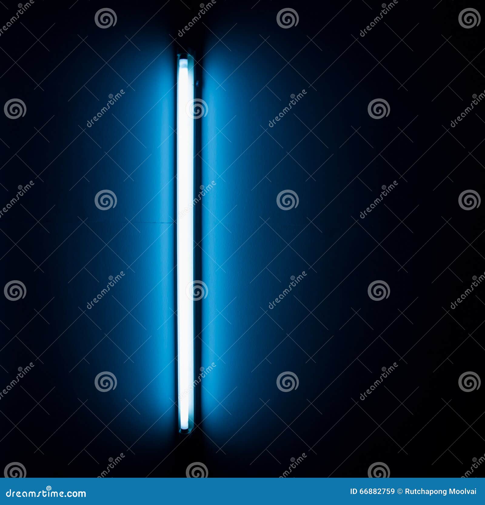 Detail of a Fluorescent Light Tube Stock Image - Image of black ...