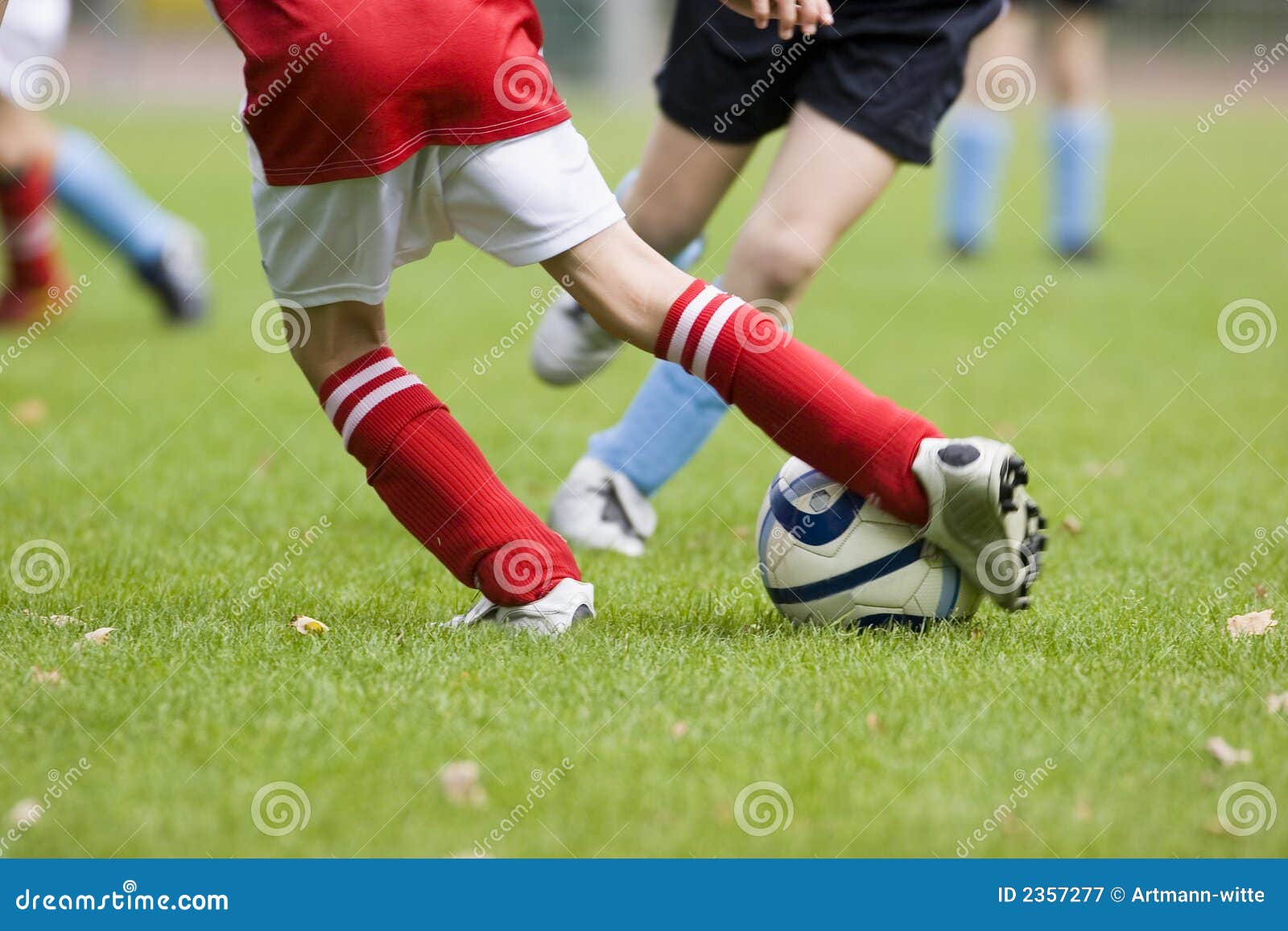 Detail of a football match stock image. Image of grass - 2357277