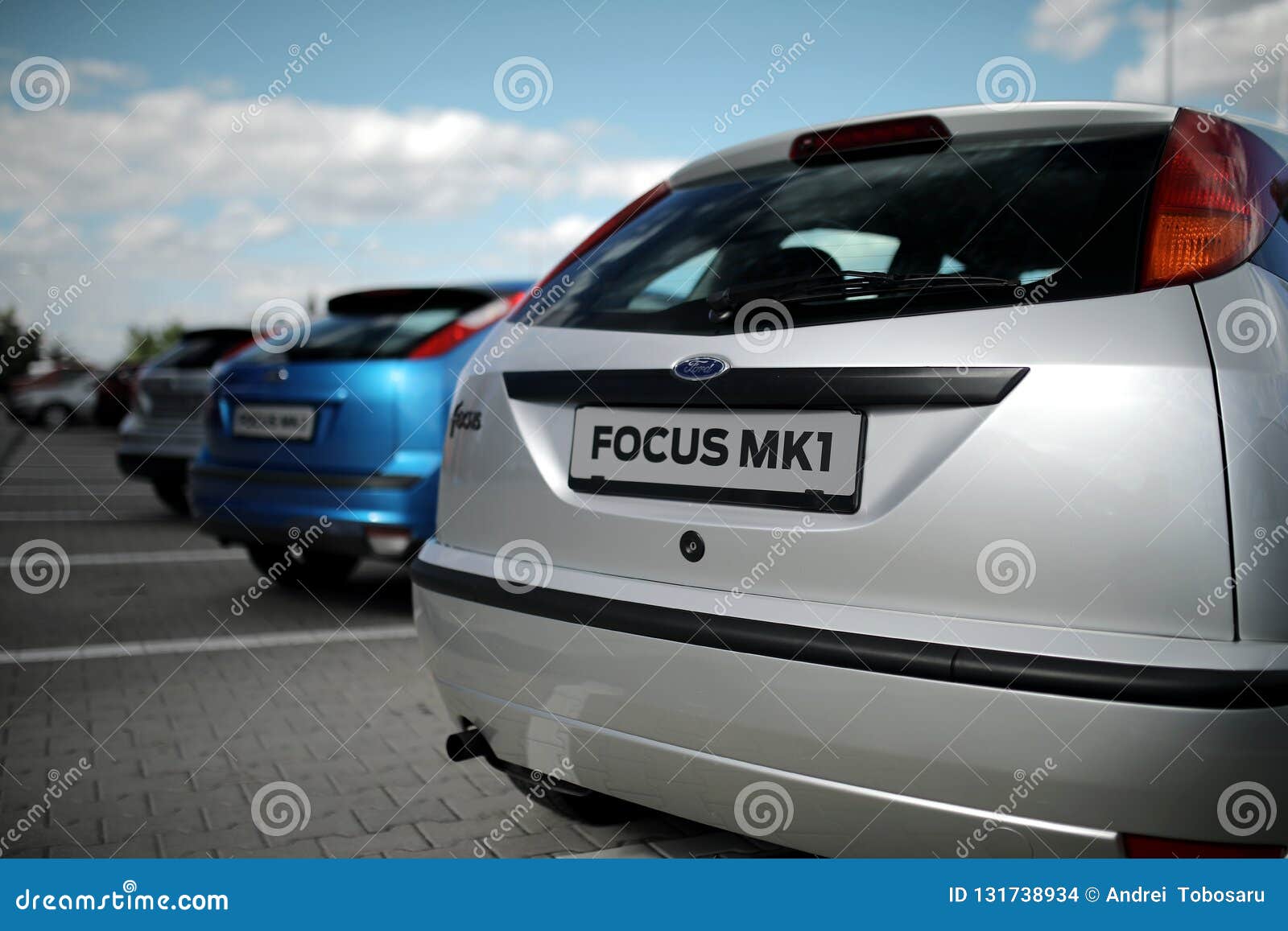 Detail of Ford Focus MK1 editorial stock image. Image of blue - 131738934