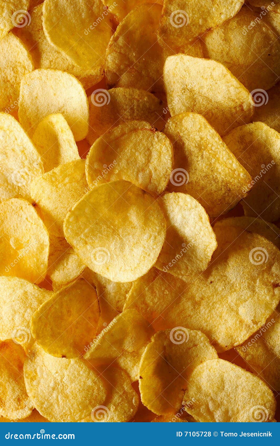 Detail of Fried Potato Chips Stock Photo - Image of yellow, snack: 7105728
