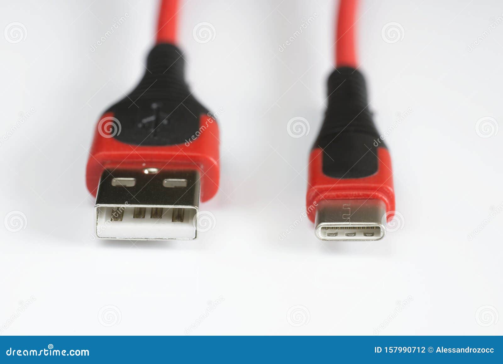 Detail of Front Entrance of USB Versus USB-C Plugs Stock Photo - Image ...