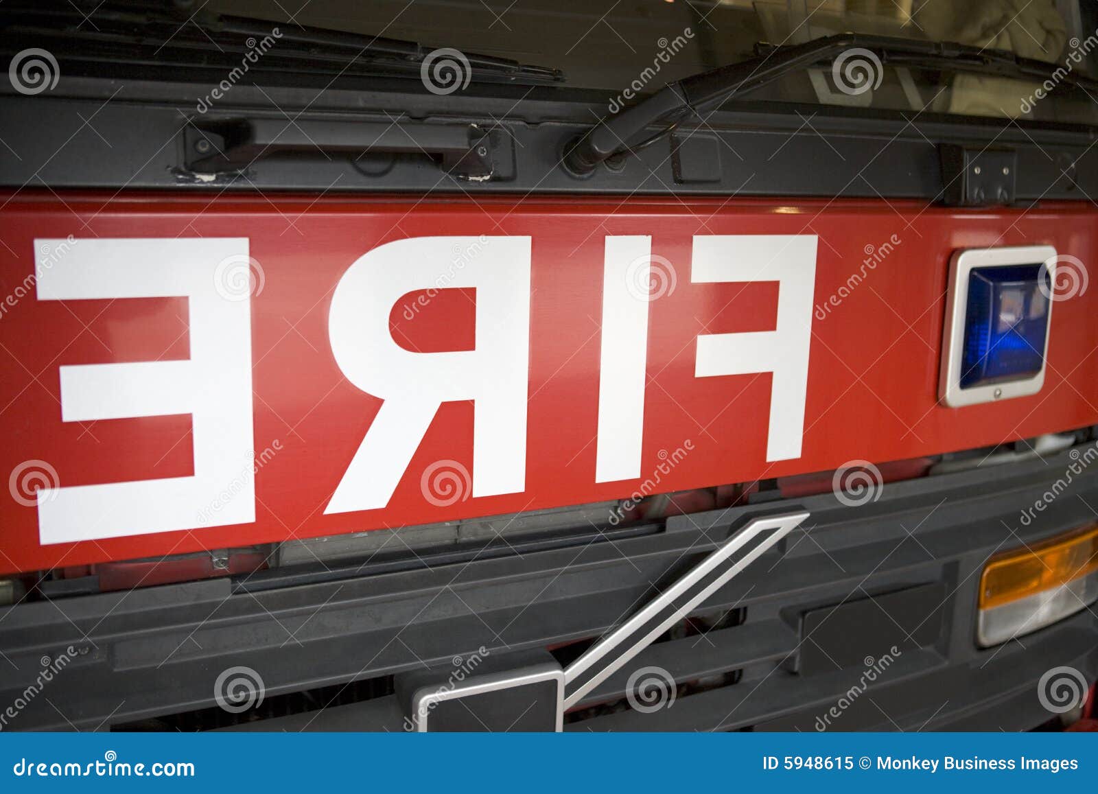 Detail of the Front of a Fire Engine Stock Image - Image of ...
