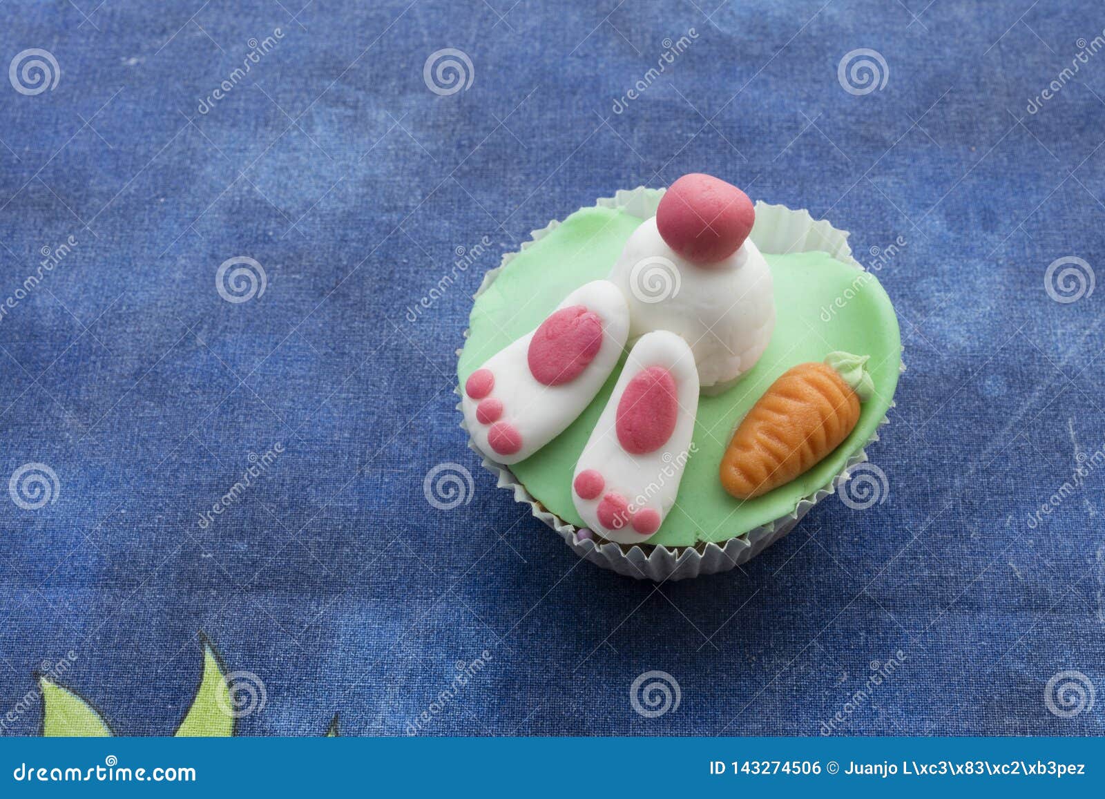 Detail of Funny Eastern Muffins with Rabbit Character Hiding in the ...