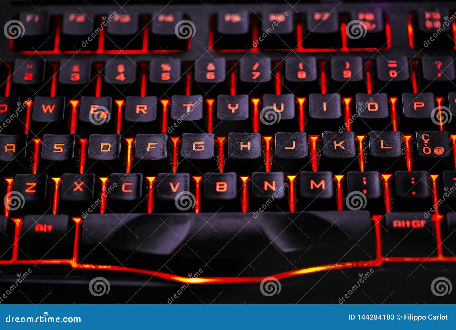 Detail of a Gaming Keyboard 2 Stock Image - Image of life, letters ...