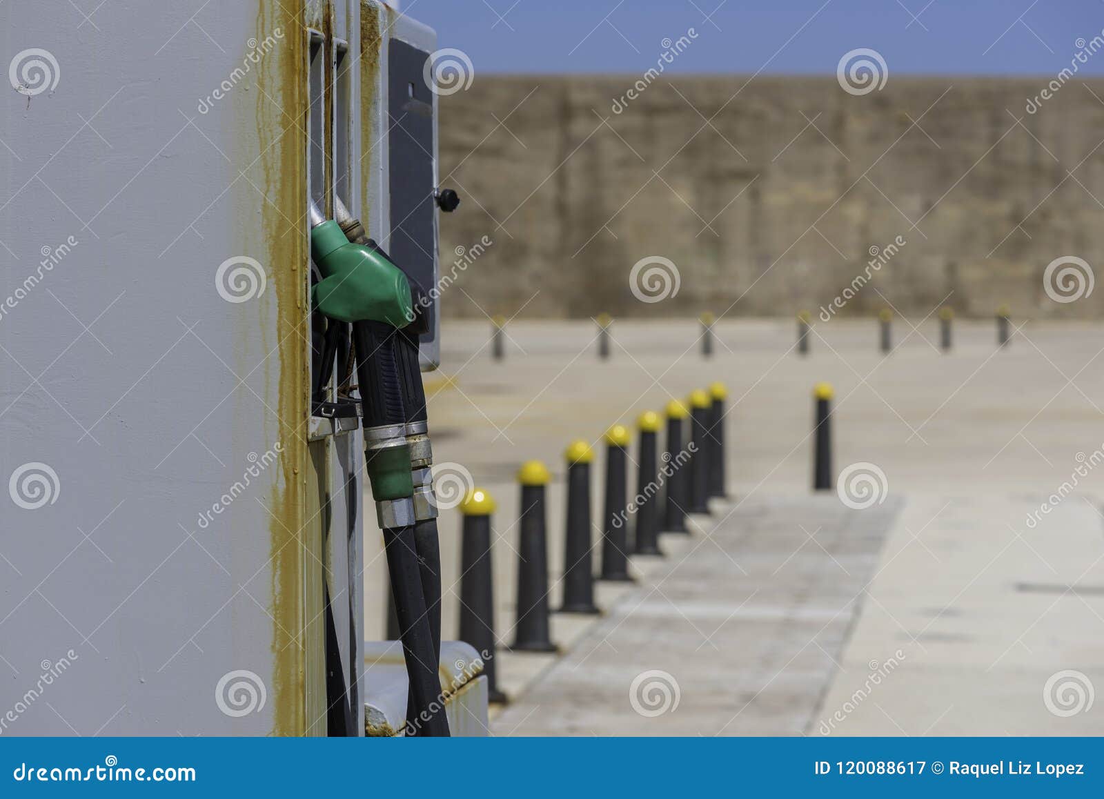 View of a gas station. stock image. Image of detail - 120088617