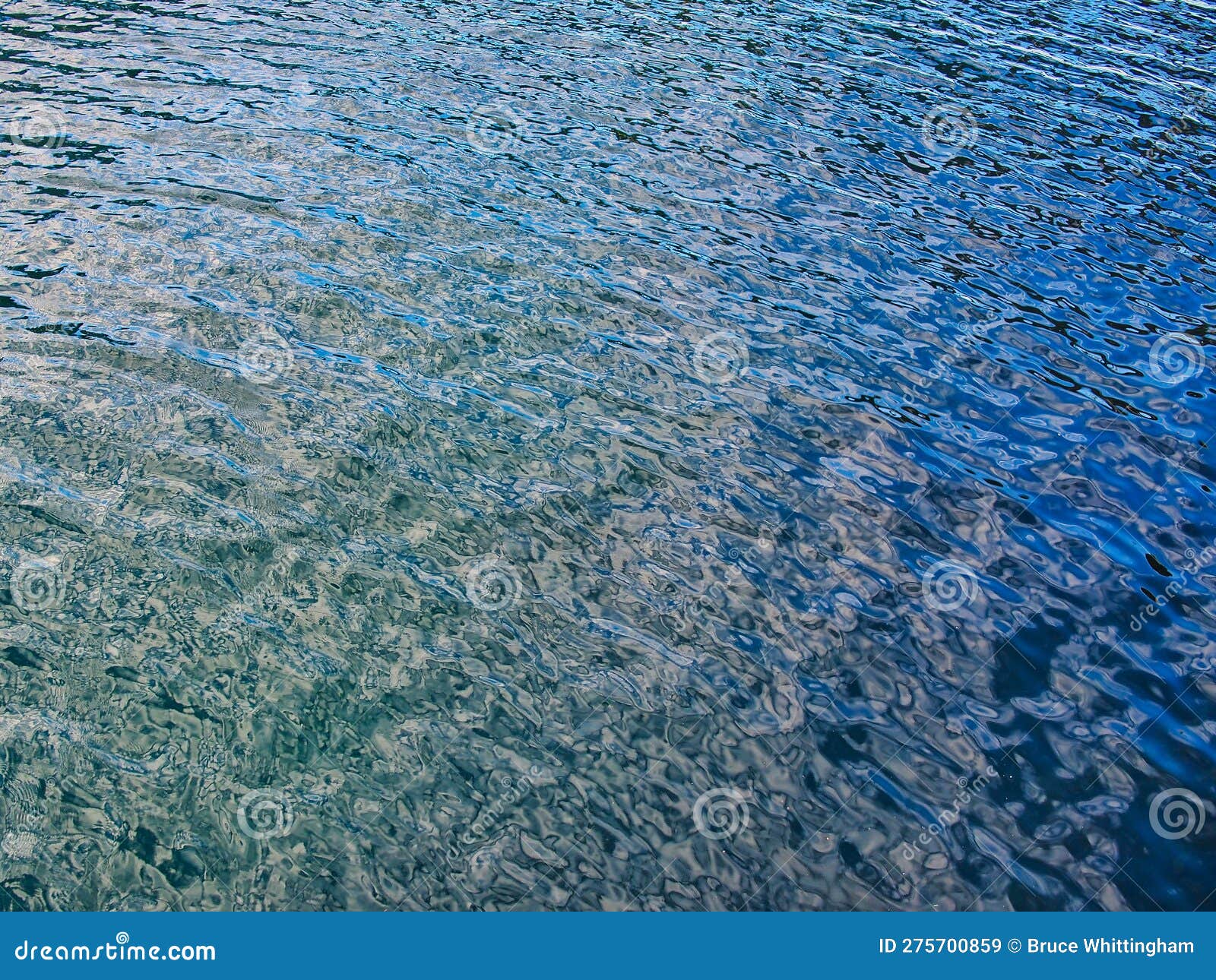 Rippled Sea Water, Multiple Scattered Reflections Stock Image - Image ...