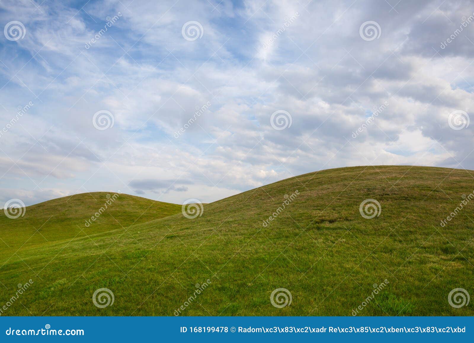 Golf Course with Blue Sky Background Stock Photo - Image of park, land ...