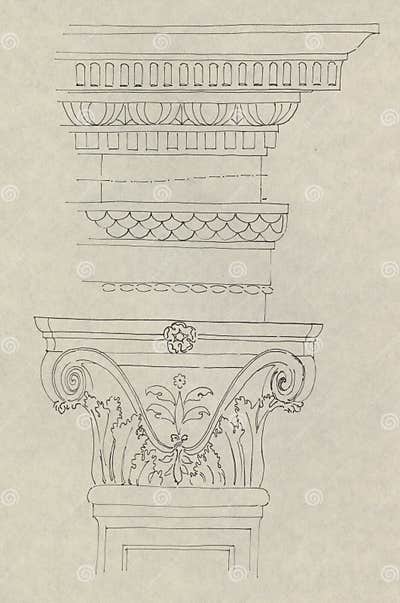 Detail of Gothic Column stock vector. Illustration of detail - 5494605