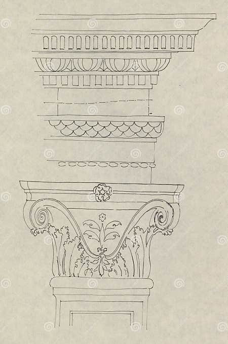 Detail of Gothic Column stock vector. Illustration of detail - 5494605