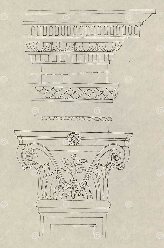 Detail of Gothic Column stock vector. Illustration of detail - 5494605
