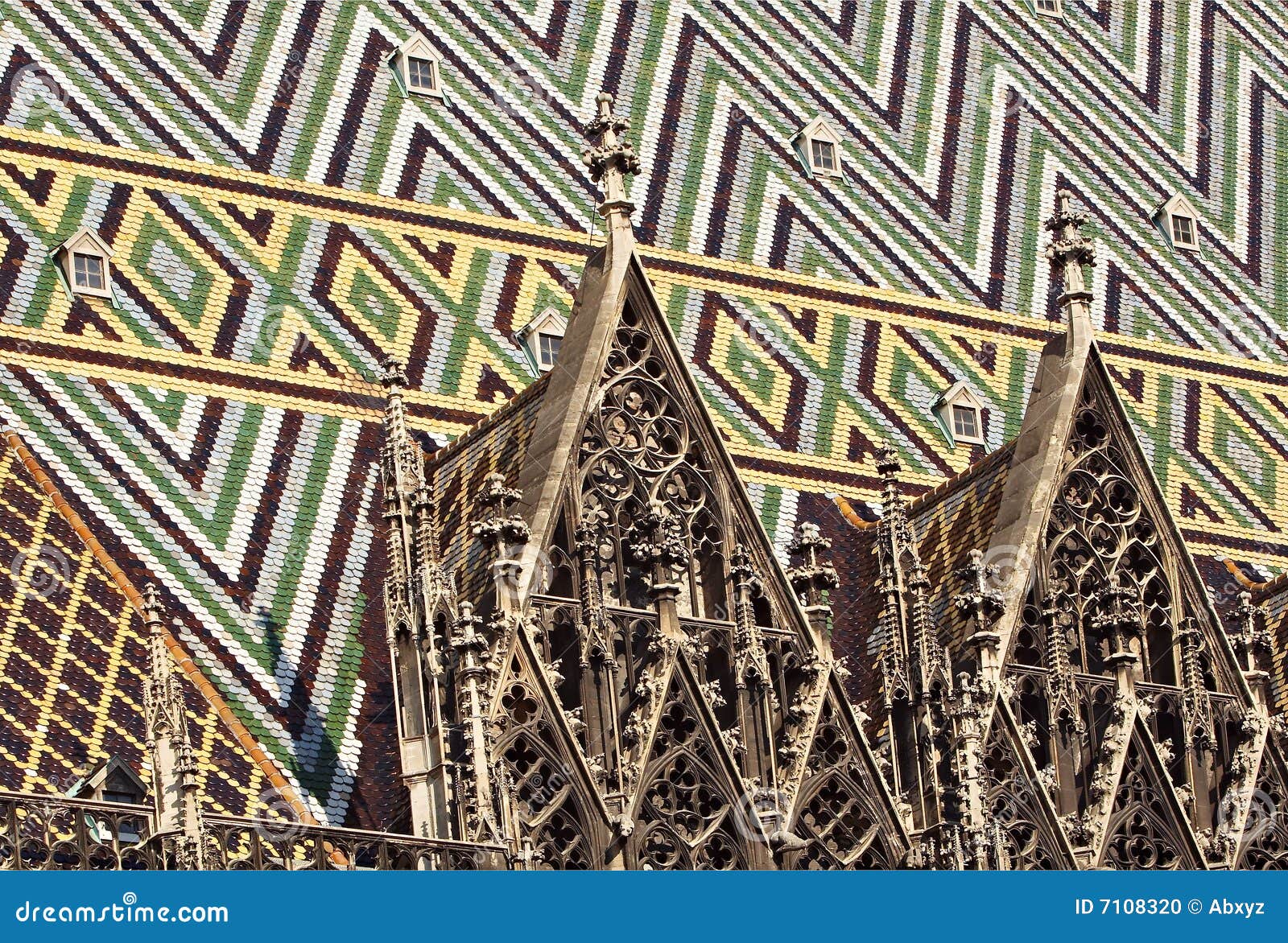 Detail of the gothic roof stock photo. Image of stephan - 7108320