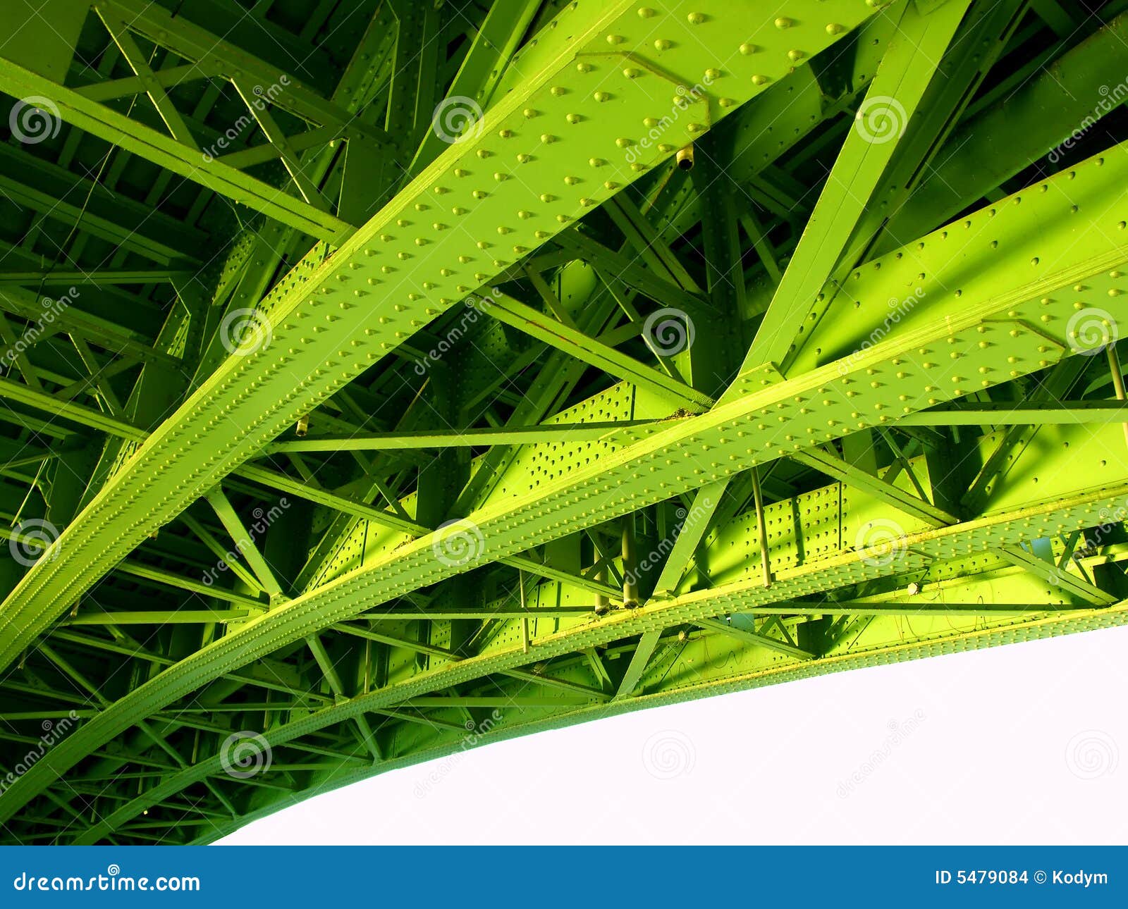 Detail of Green Iron Bridge Stock Photo - Image of heavy, exterior: 5479084