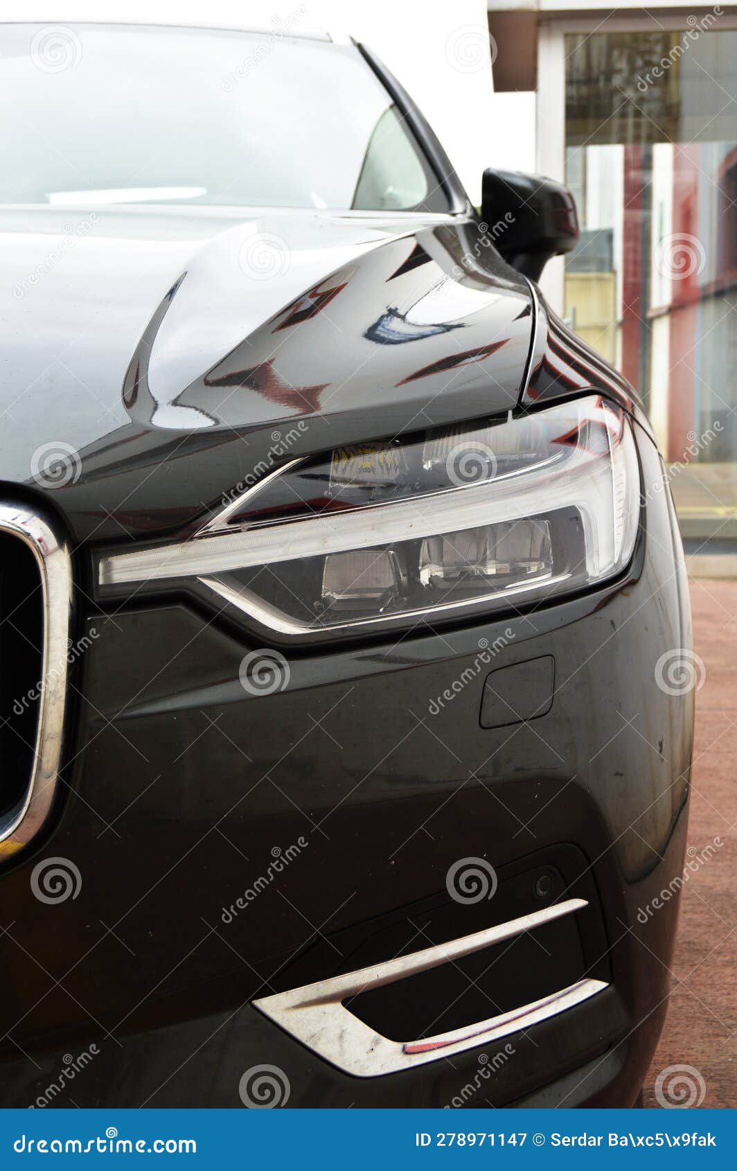 Detail of Grey Car Headlights Lamp, Modern Car Front Lamp Stock Image ...