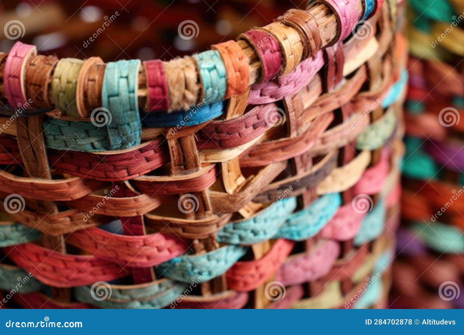 Detail of a Half-finished Woven Basket Project Stock Photo - Image of ...