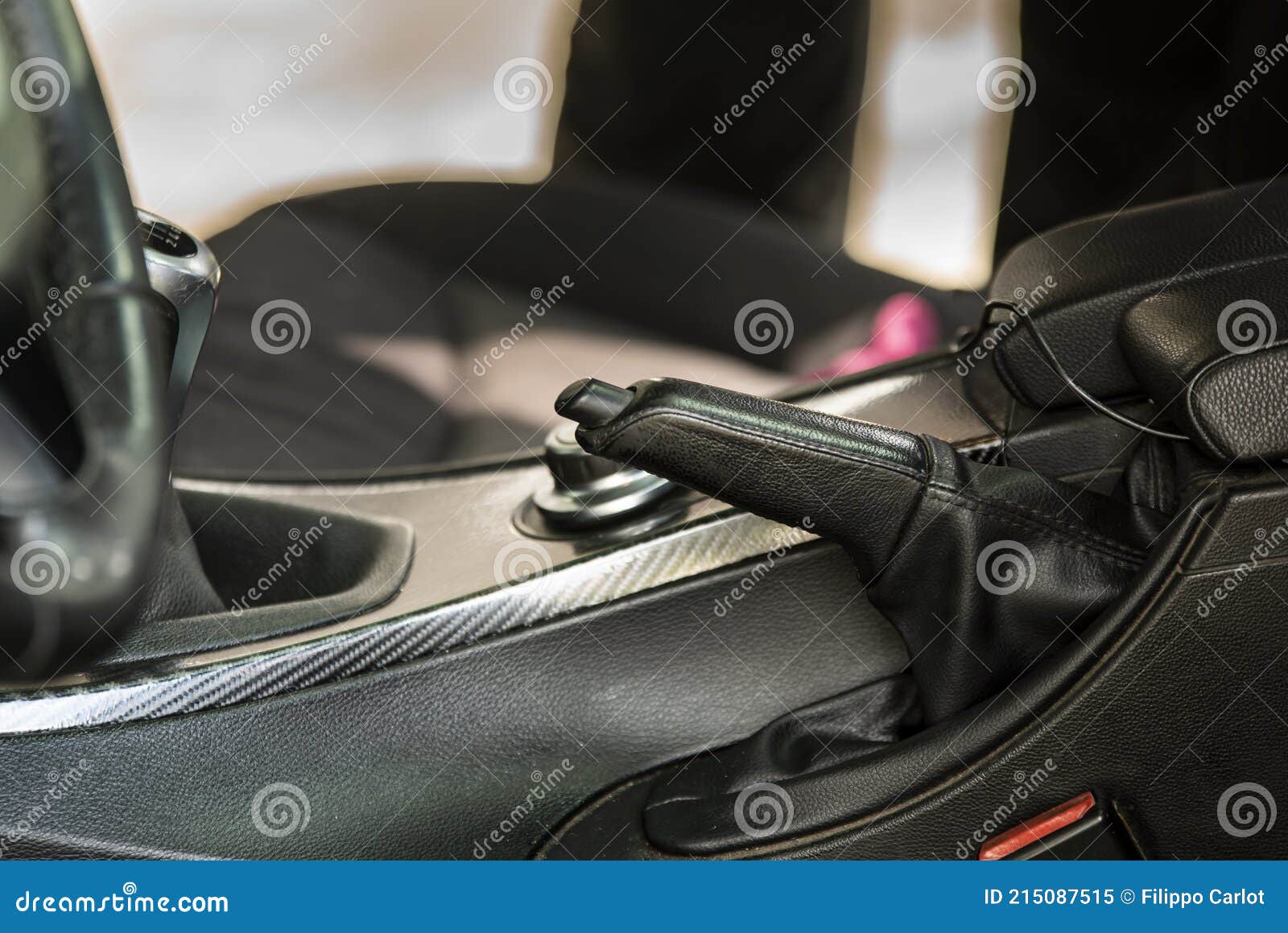 Hand brake of the car stock image. Image of industry - 215087515