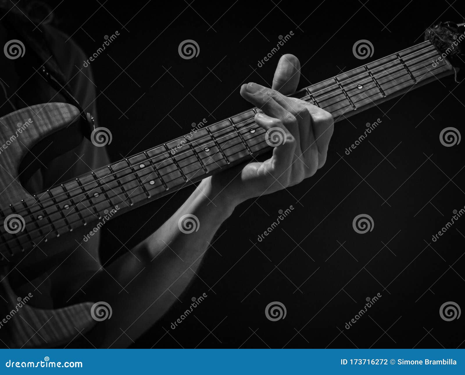 Detail of Hand Playing an Electric Guitar Stock Photo - Image of blues ...