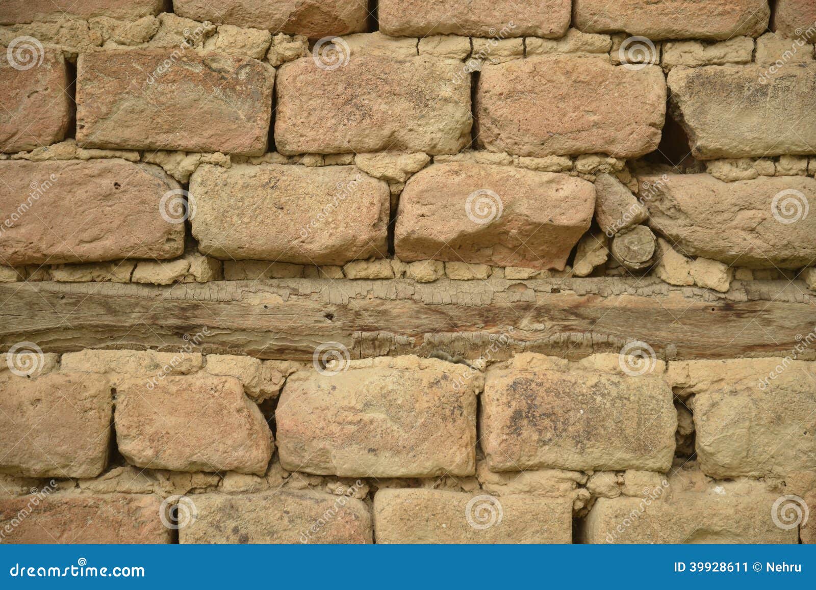 Detail of Handcrafted Adobe Wall Stock Image - Image of brown, adobe ...