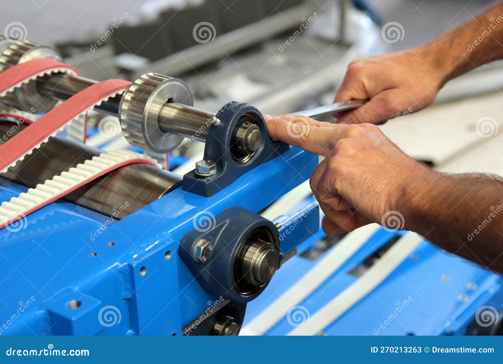 Hands of an Attendant while Assembling a Machine Stock Image - Image of ...