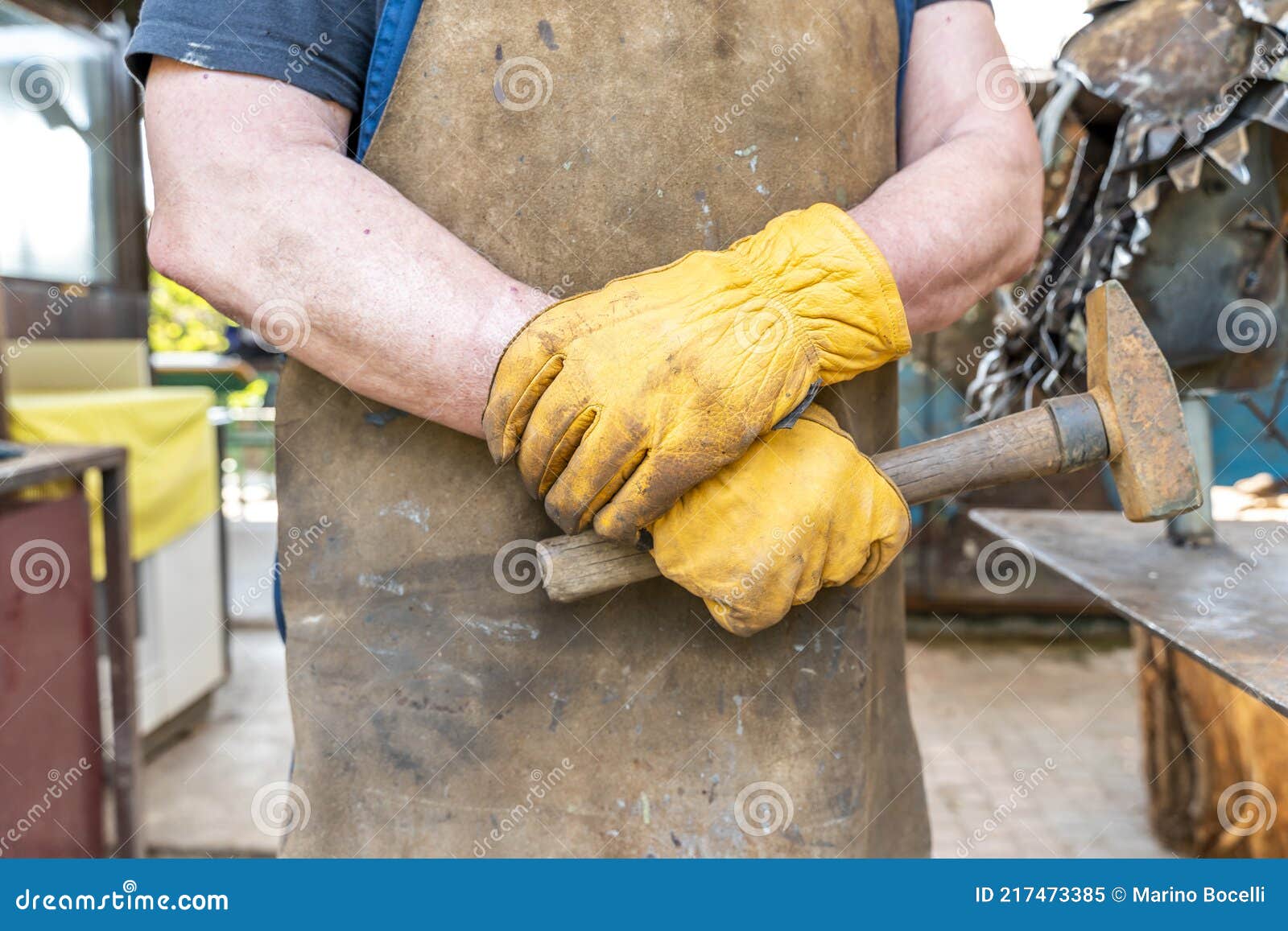 Detail of the Hands of a Blacksmith Stock Image - Image of blacksmith ...