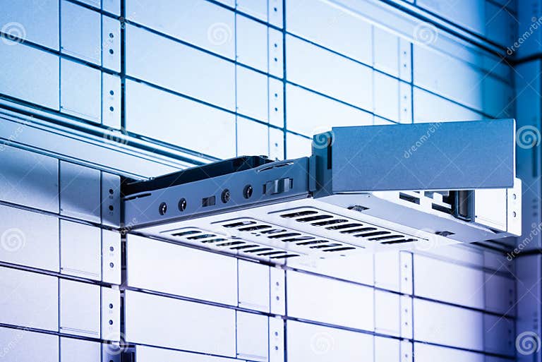 Detail of Hard Disk in a Tray that is Being Installed Inside Dat Stock ...