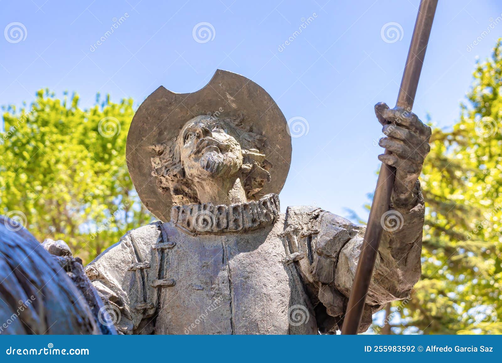 Detail of the Head of the Statue of Don Quixote Stock Photo - Image of ...