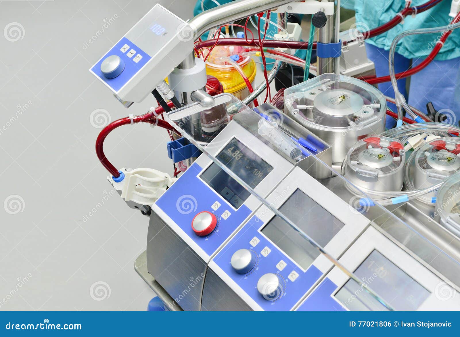 Detail of Heart Lung Machine Stock Photo - Image of equipment ...