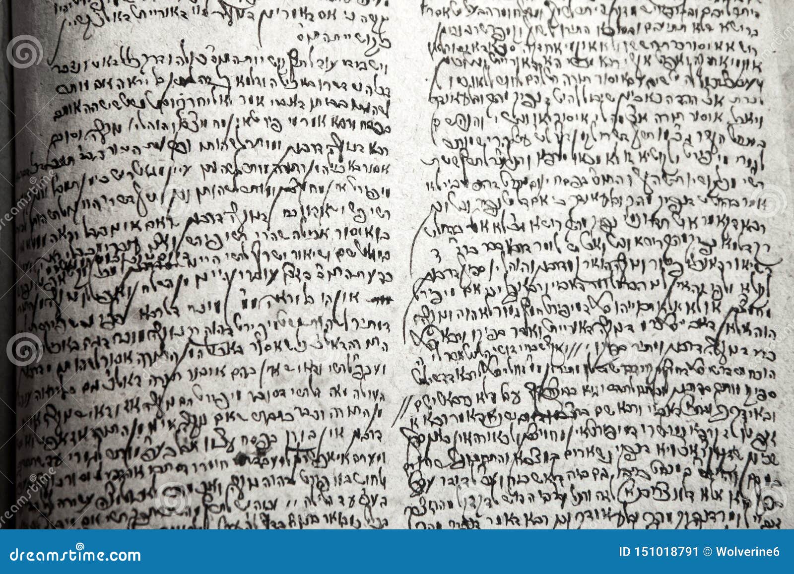 A Detail of the Hebrew Text Stock Image - Image of paper, story: 151018791