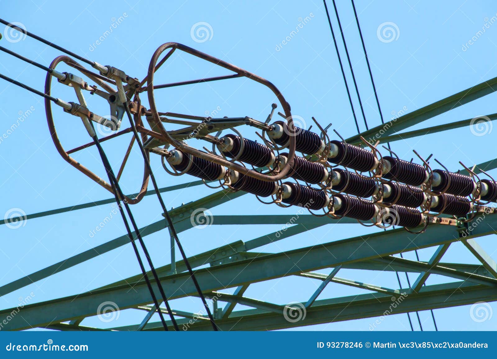 Detail of High-voltage Ceramic Insulator. High Voltage Lead ...