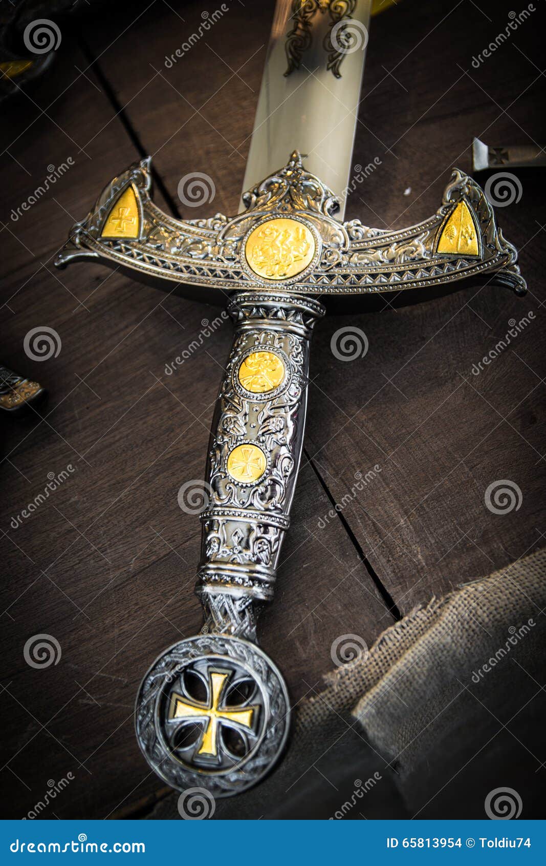 Detail of the Hilt of a Sword. Stock Photo - Image of medieval, exhibit ...