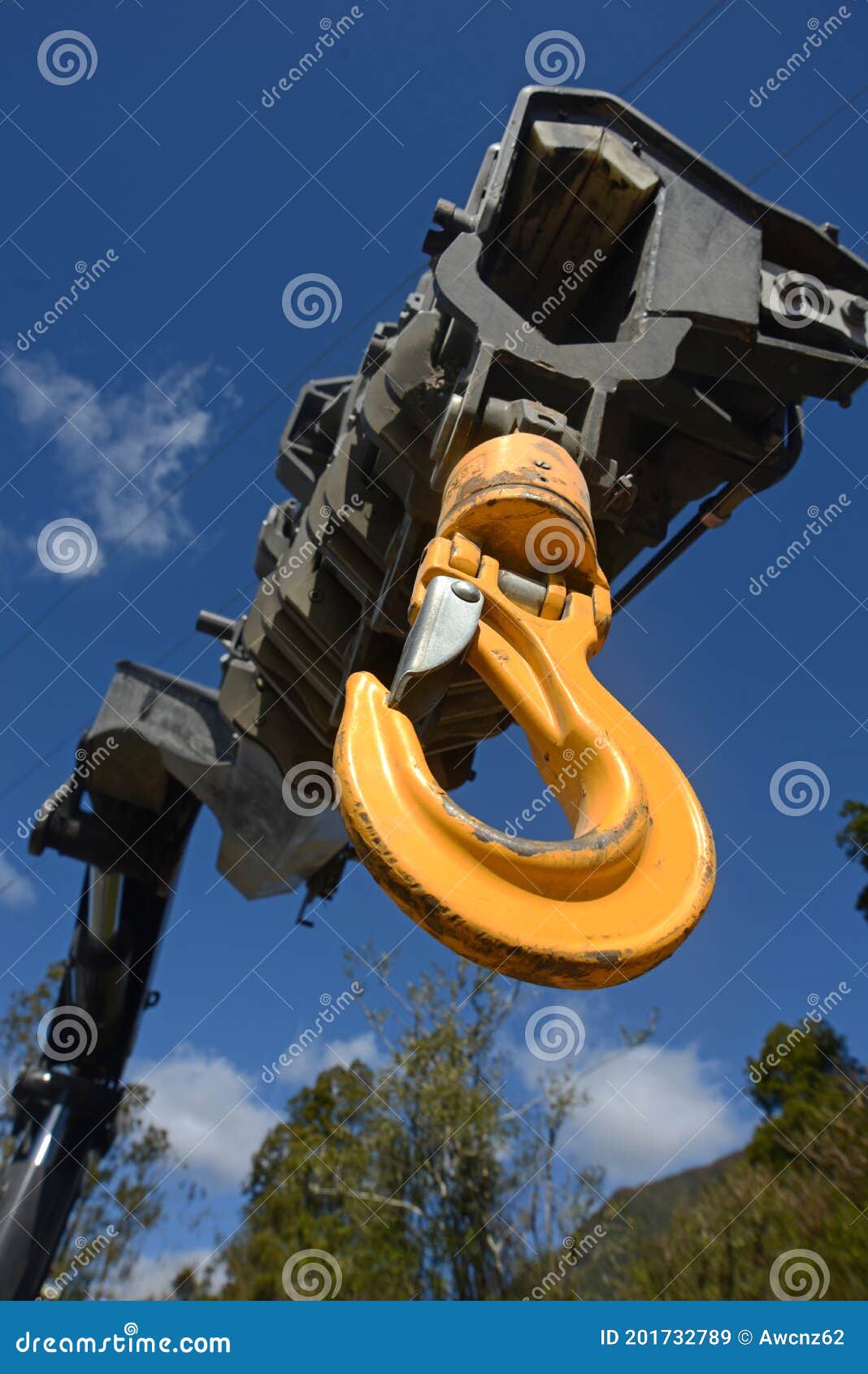Detail of a Hook on the Crane Stock Image - Image of equipment, links ...