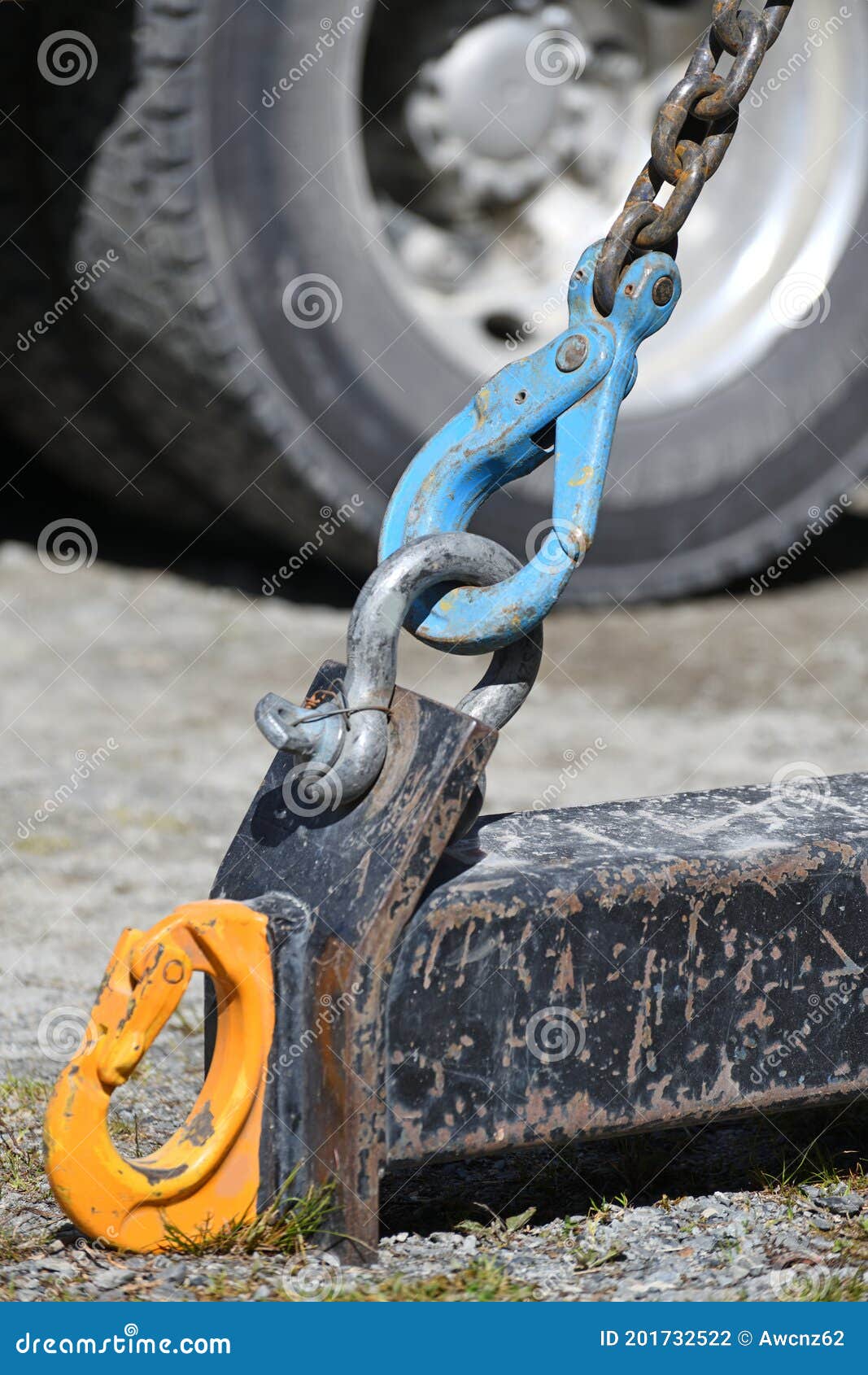 Detail of a Hook on the Crane Stock Photo - Image of control ...