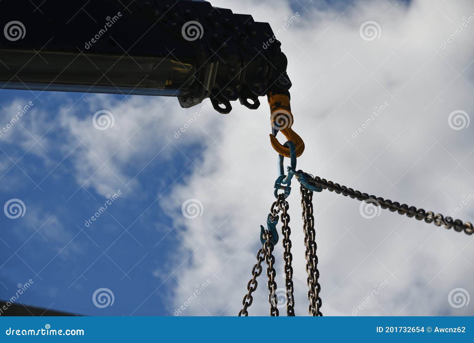 Detail of a Hook on the Crane Stock Photo - Image of control ...