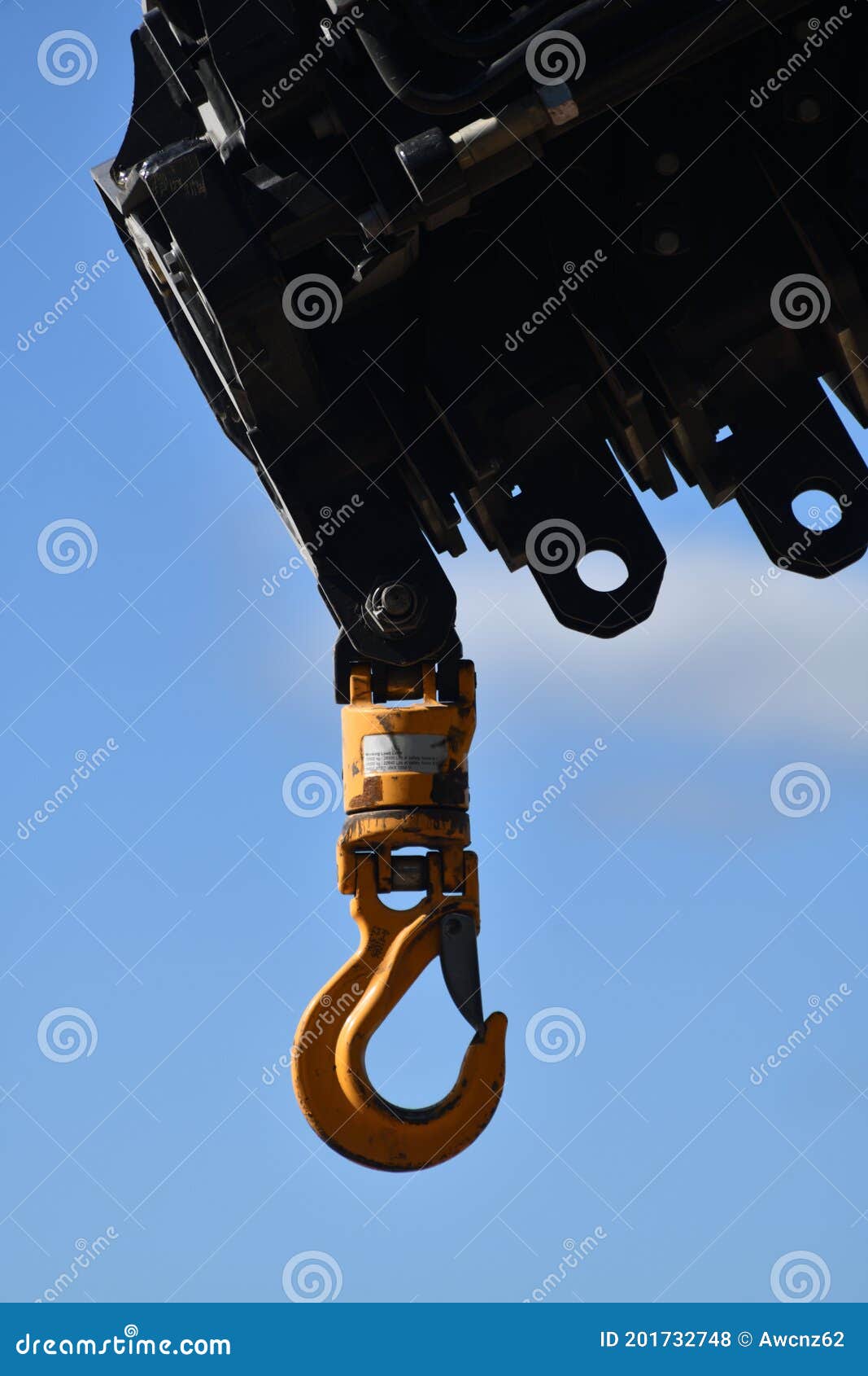 Detail of a Hook on the Crane Stock Photo - Image of latch, levers ...