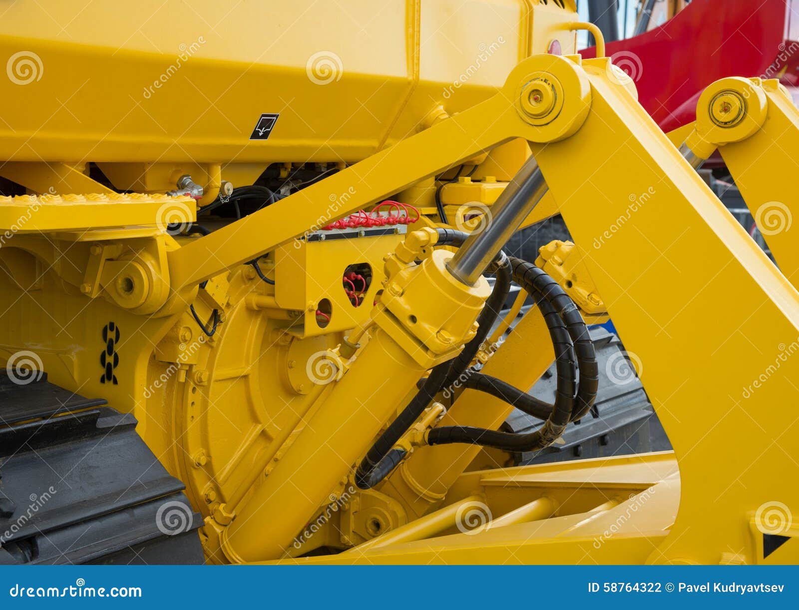 Detail of Hydraulic Bulldozer Piston Stock Photo - Image of digger ...