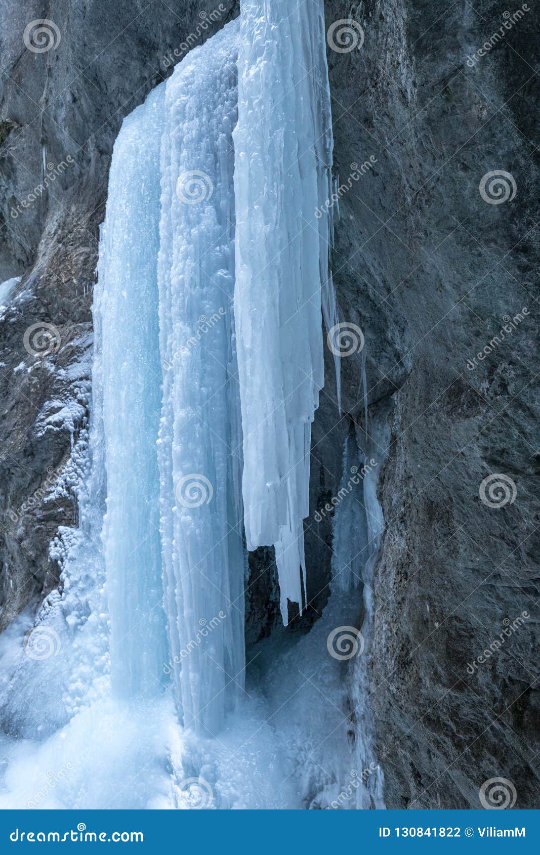 Icefall in a winter stock photo. Image of natural, cover - 130841822