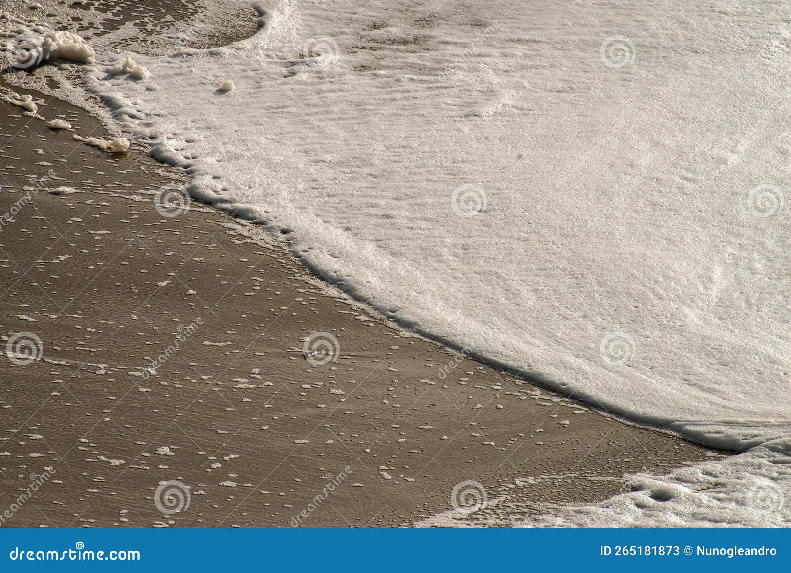 Ocean Foam from Waves in the Beach Sand Stock Image - Image of geology ...