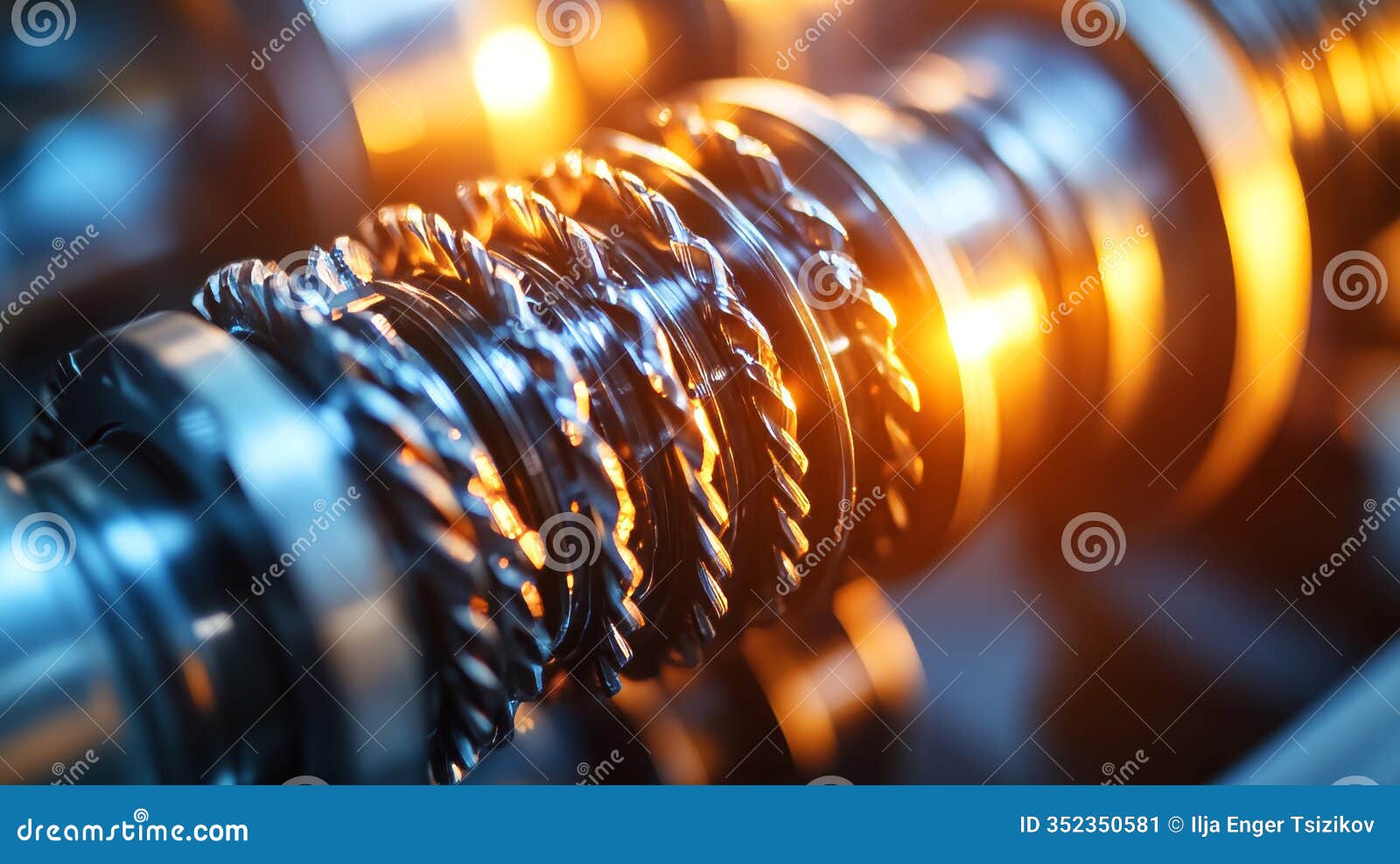 Detail of Industrial Machine with Interlocking Gears, High-Tech ...