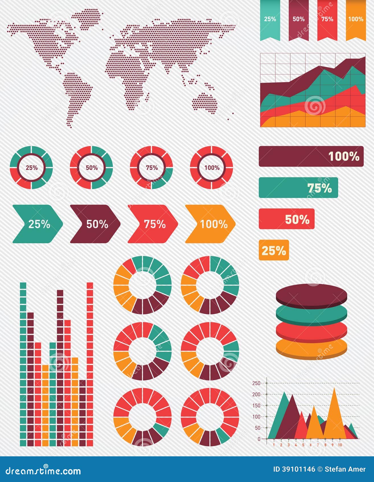 Detail Infographic. World Map Graphics Stock Vector - Illustration of ...
