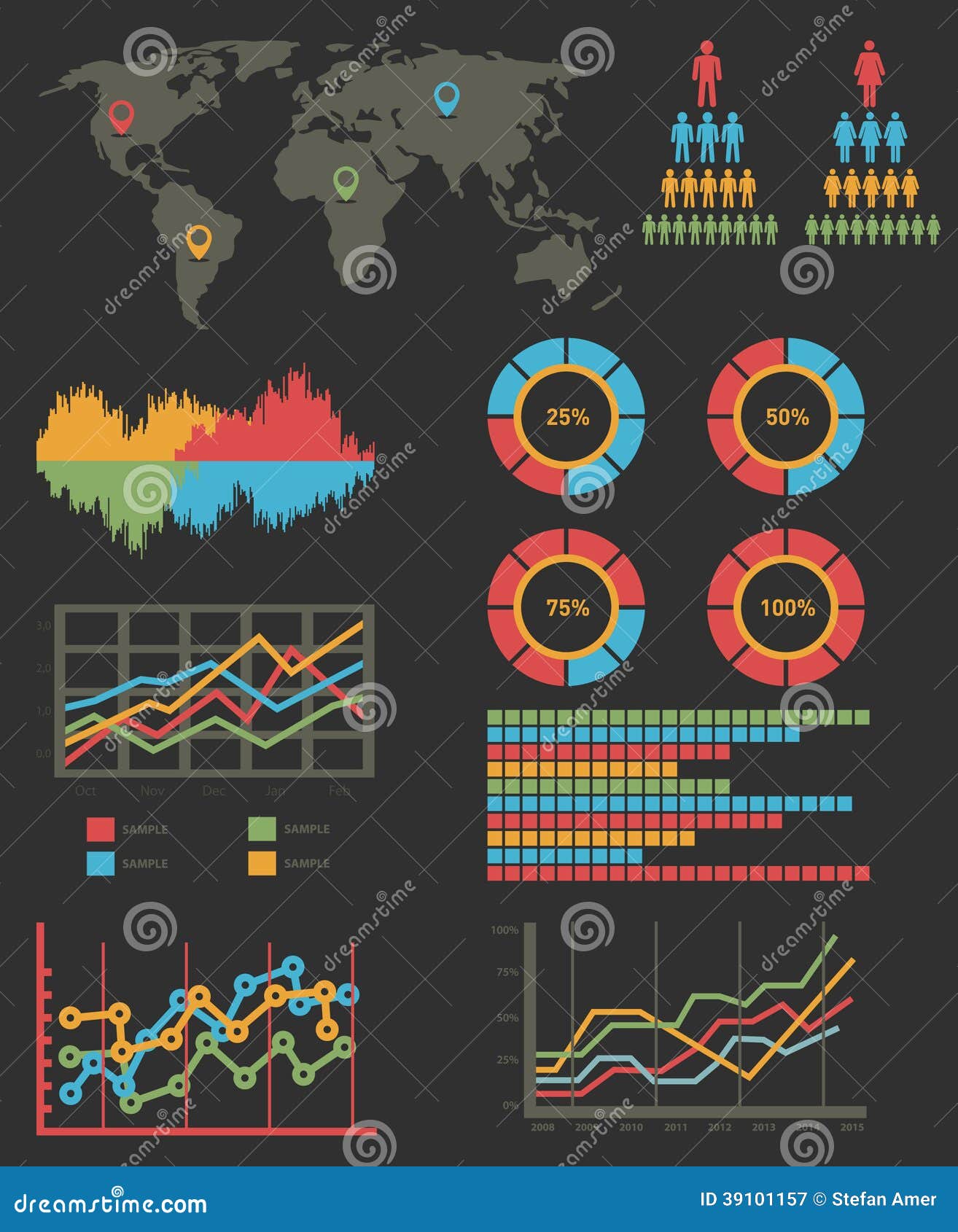Detail Infographic. World Map Graphics Stock Vector - Illustration of ...