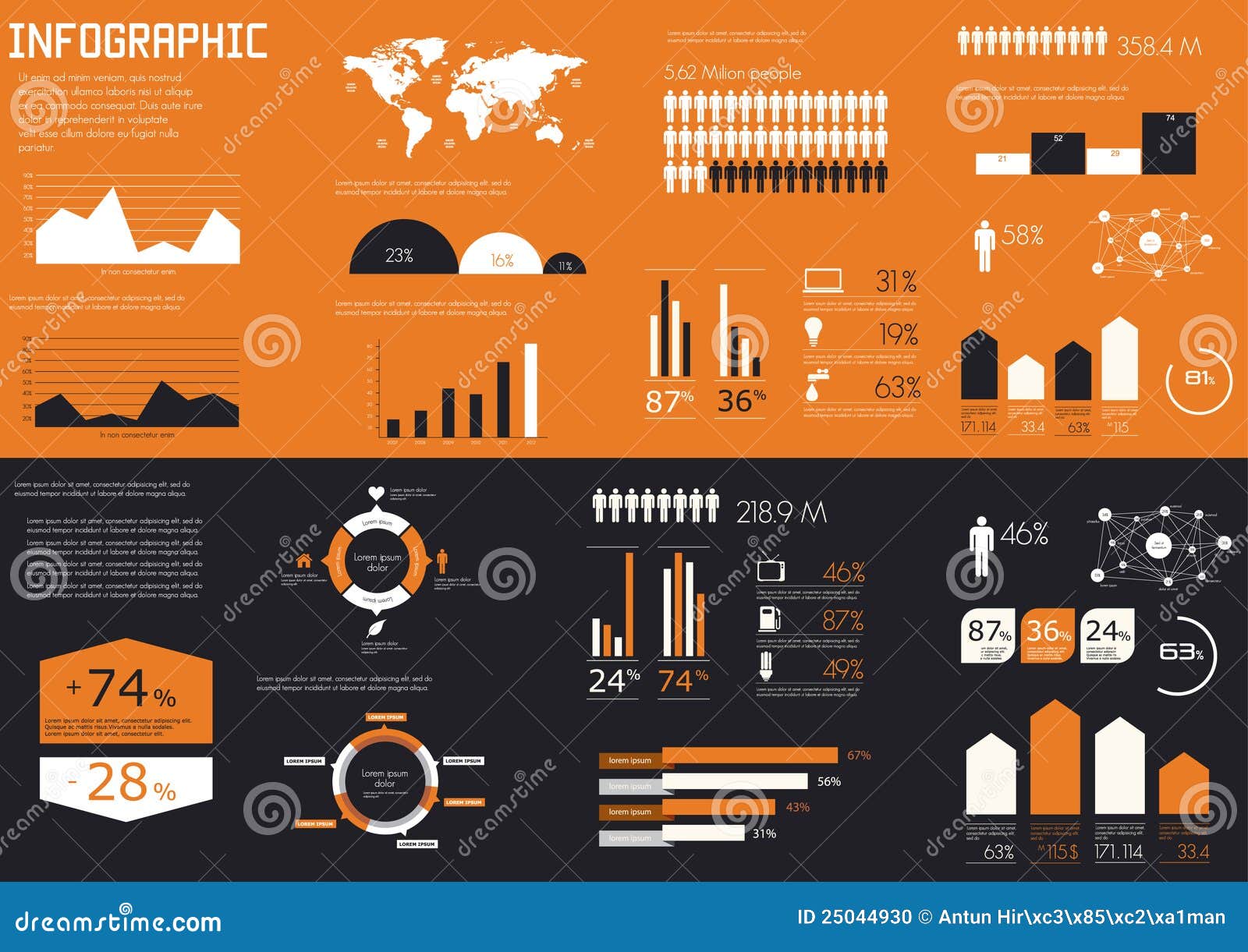 Detail infographics set. stock vector. Illustration of navigation ...