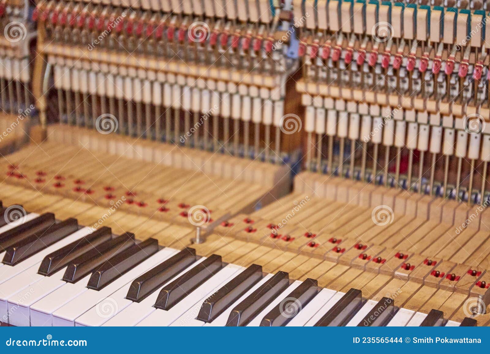 Detail inside of piano stock photo. Image of closed - 235565444