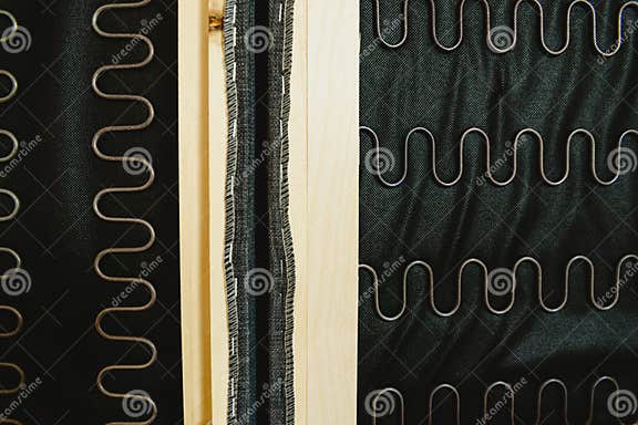 Detail of the Inside of a Sofa, with Springs that Hold the Structure ...