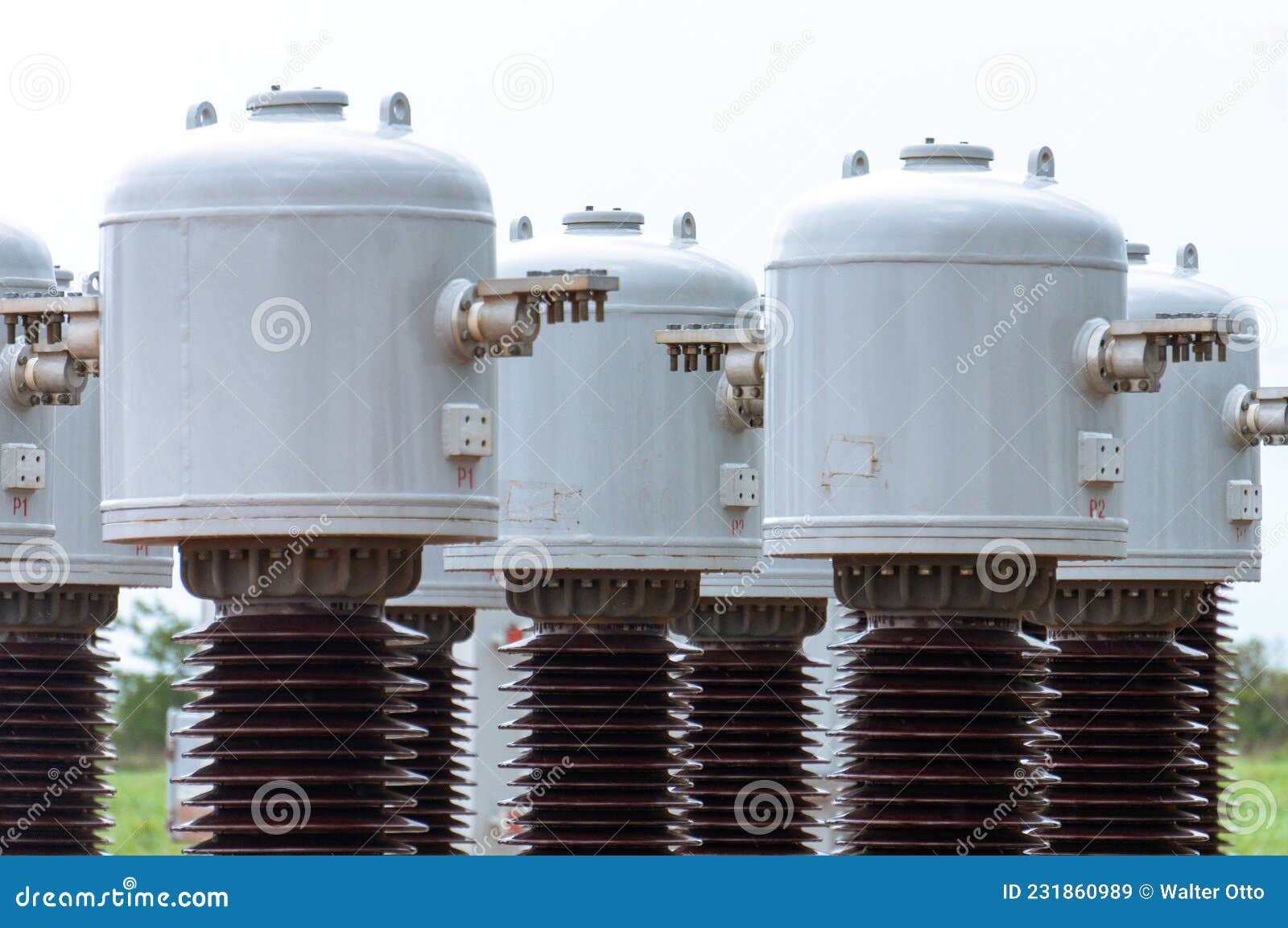 Detail of Insulators for Power Transmission Towers Stock Image - Image ...