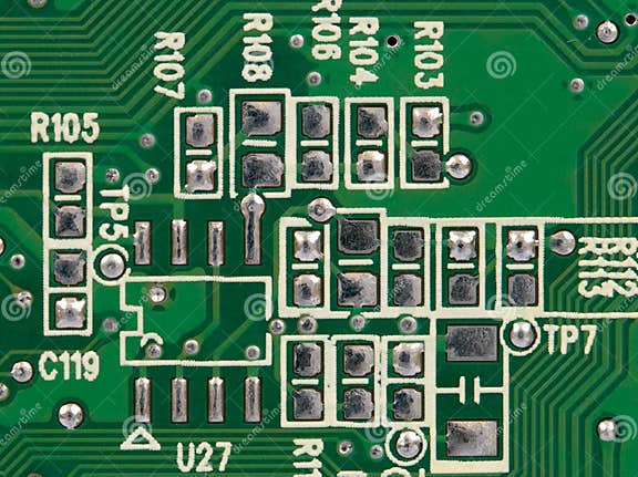 Detail of Integrated Circuit Board Stock Image - Image of microscopic ...