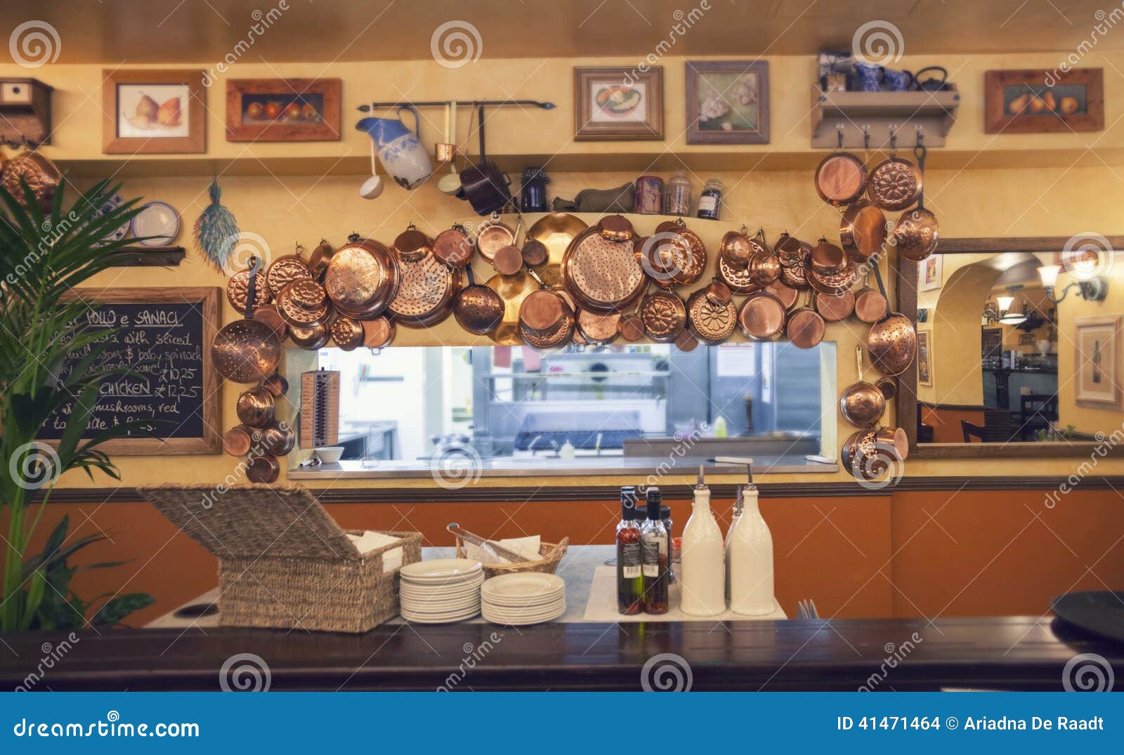 Detail of Interior of Italian Cafe Stock Photo - Image of italian ...