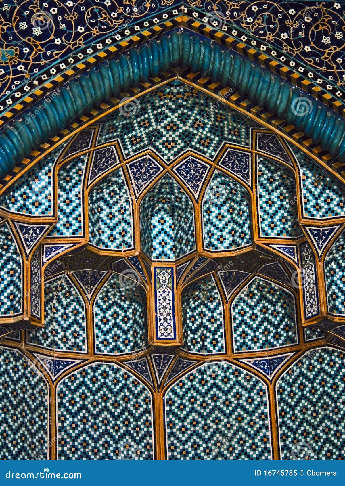 Detail of Interior of Sheikh Loft Allah Mosque Stock Image - Image of ...