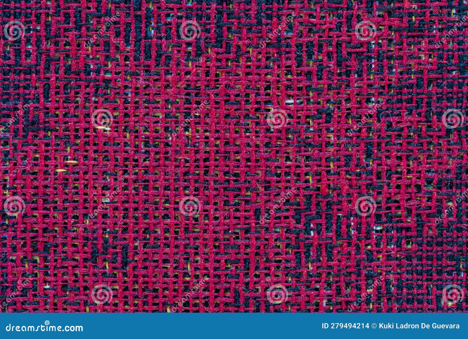 Detail of the Intertwined Colored Threads that Form a Fabric Stock ...