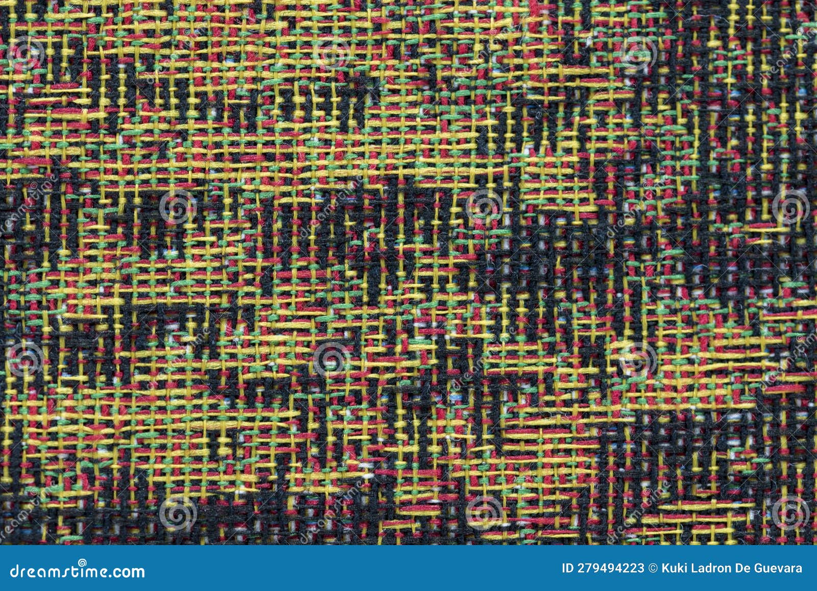 Detail of the Intertwined Colored Threads that Form a Fabric Stock ...